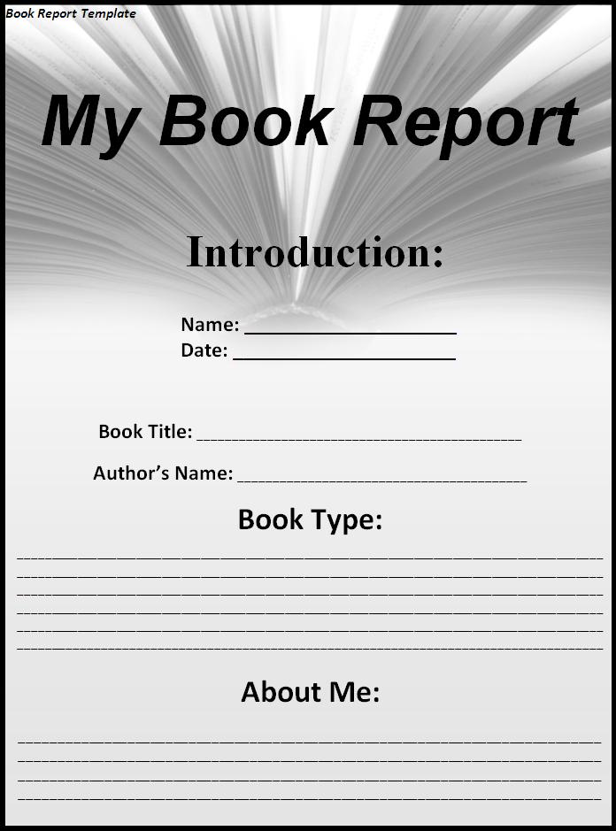 Book Report Template Free Printable Word Templates 