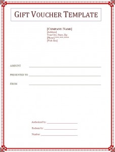 Gift Voucher Template | Free Word Templates